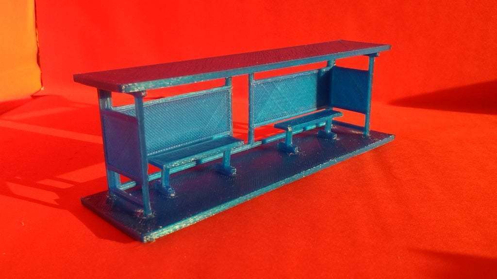 Download STL file Bus Stop/Shelter HO scale • 3D printer model ・ Cults